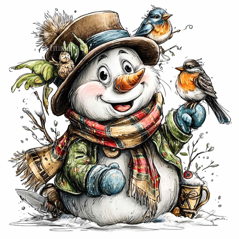 Vintage Snowman Decals - Etsy