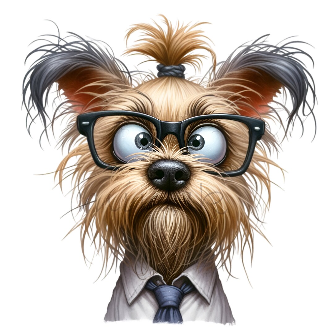 10 PNG Nerdy Dog Clipart – Funny Dog With Glasses PNG – Cute Office Pup ...