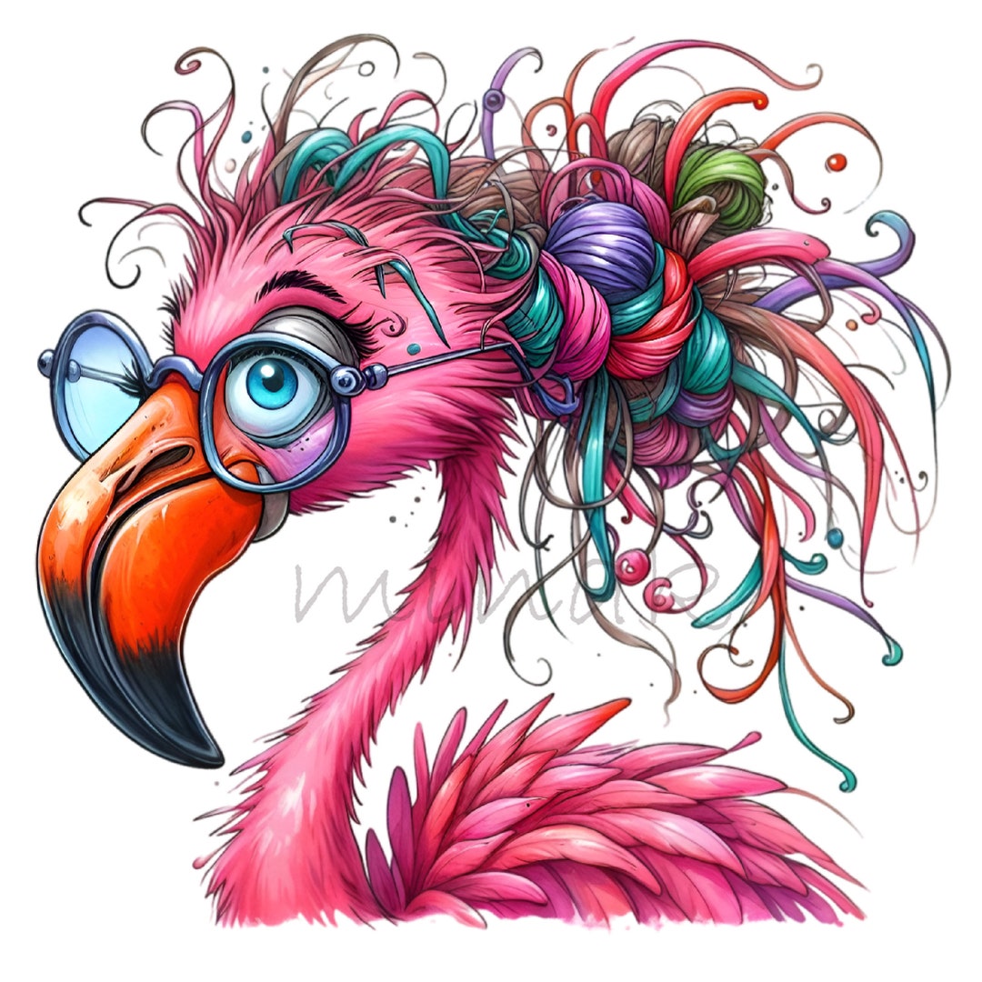 15 PNG Flamingo Clipart – Nerd Bird PNG – Funny Animal Art for ...