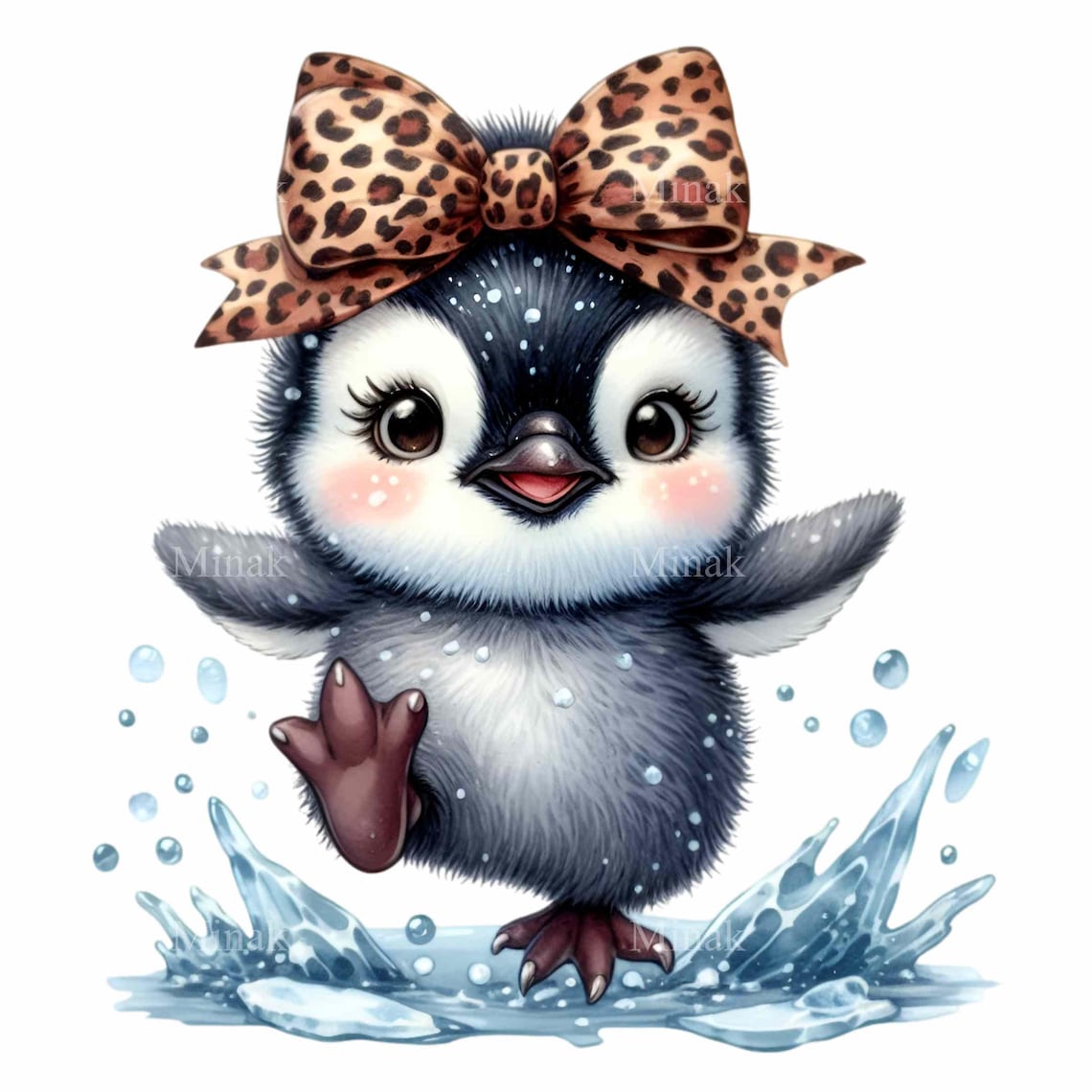 12 PNG Fashion Penguin Clipart – Winter Animal Art for Kids Decor ...