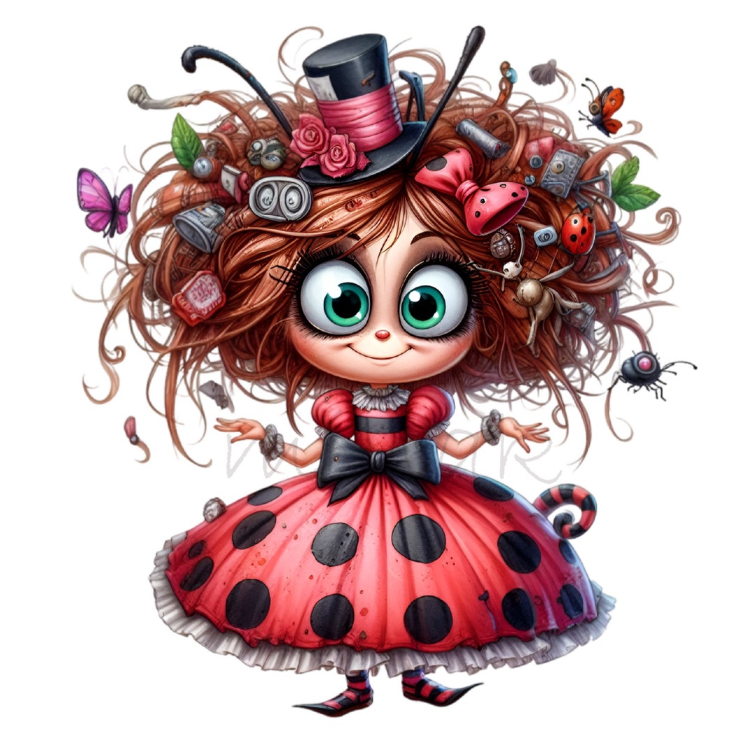 Lady Bug Clipart, Funny Ladybug Clipart, 12 PNG Cute Insect Comics ...