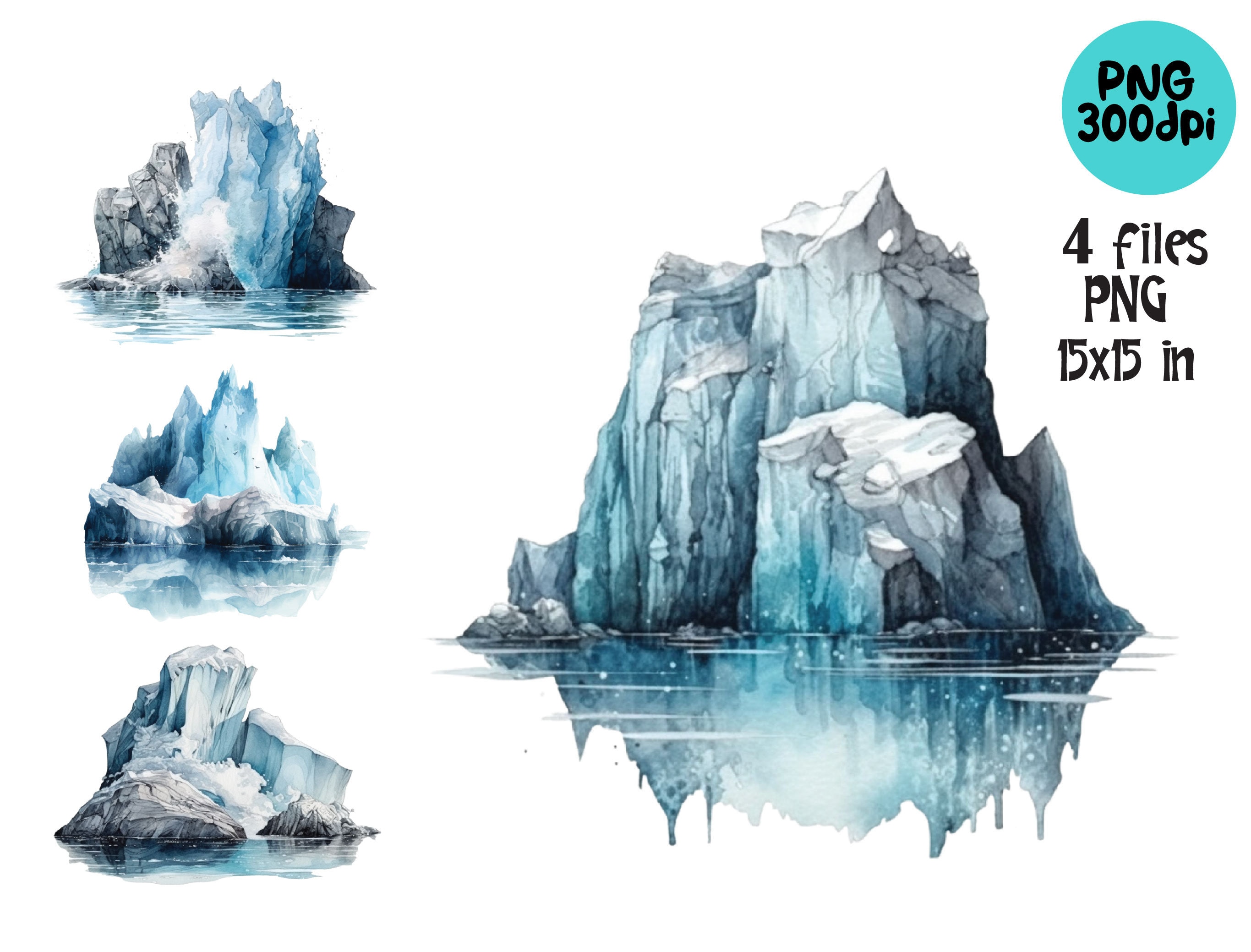Iceberg Shapes Clipart