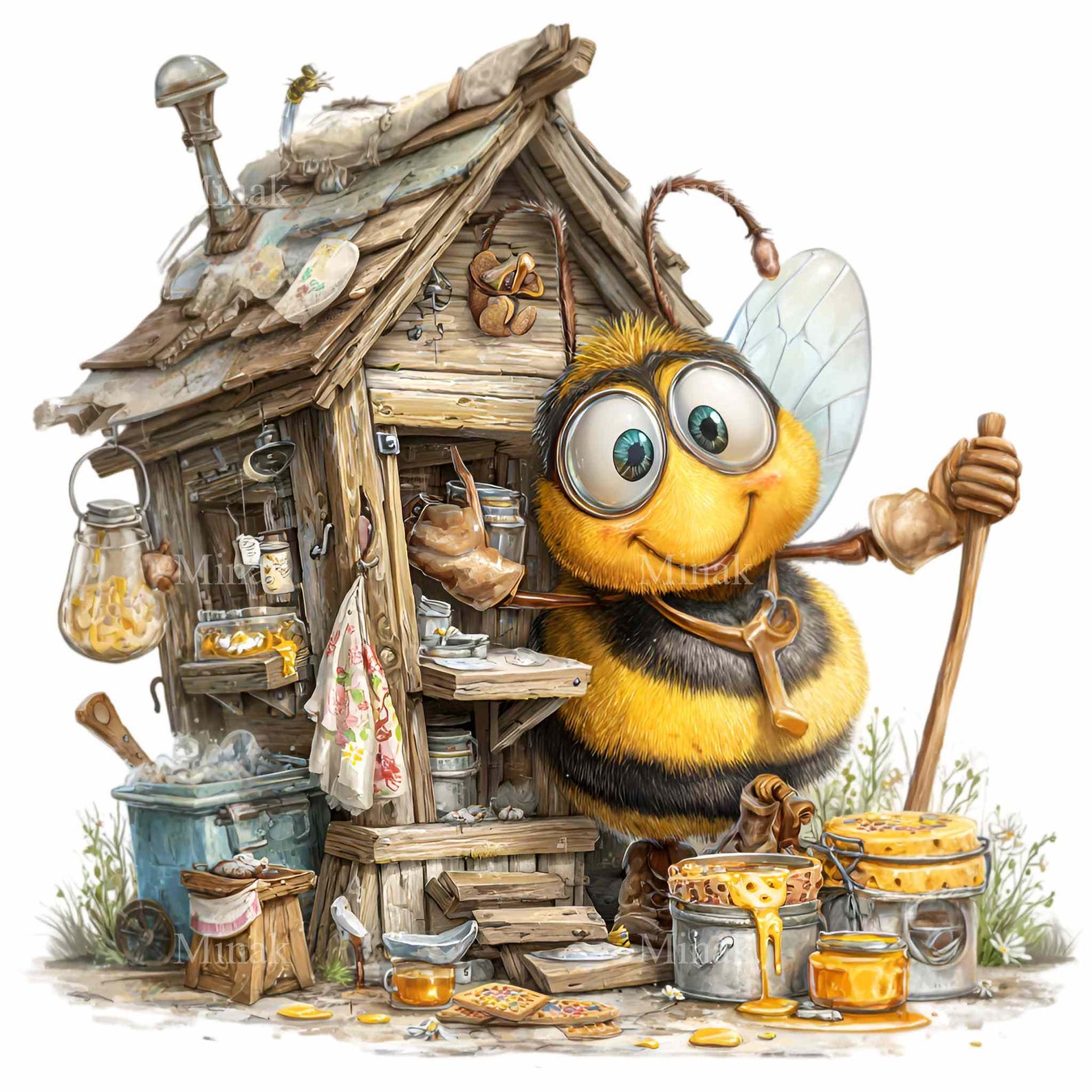 18 PNG Honey Bee PNG Clipart, Bakery Shack Beekeeper Sublimation - Etsy