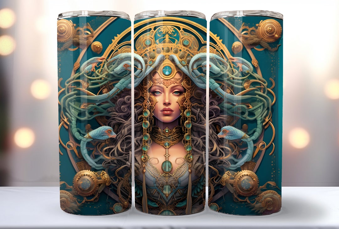 3D Medusa Tumbler Wrap 20oz Mythology Snake Sublimation Printable ...