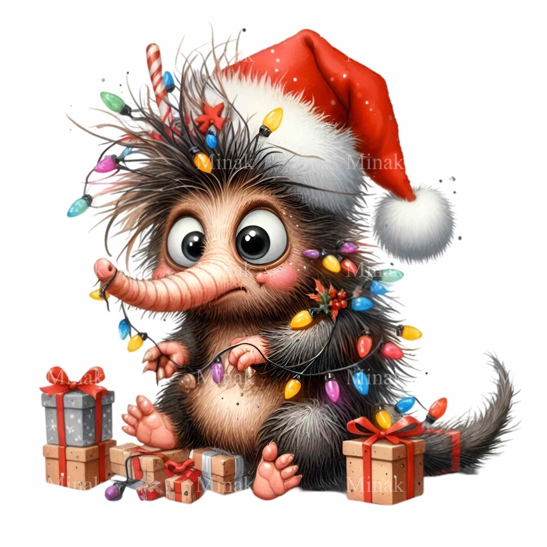 15 PNG Christmas Mole Clipart – Cute Animal PNG – Funny Holiday ...