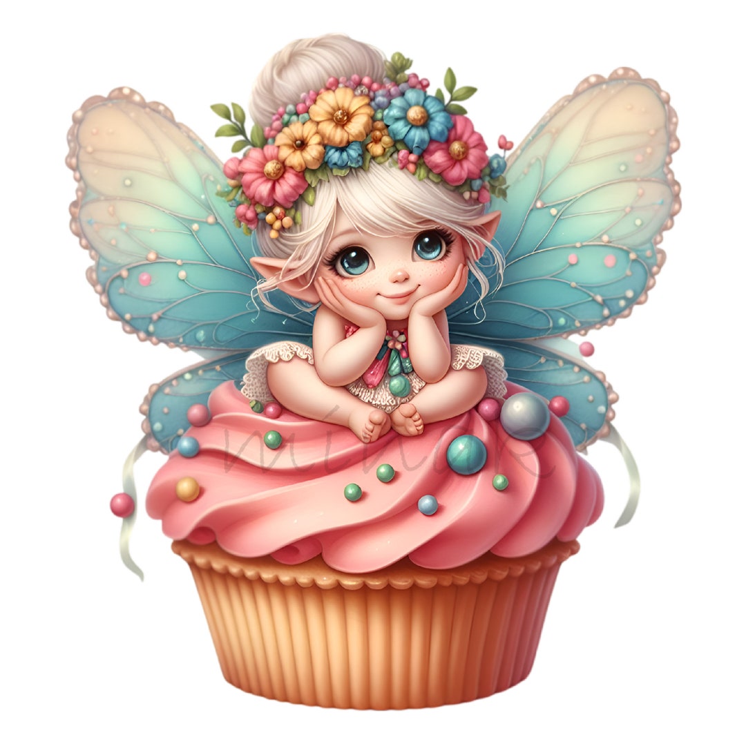Fairy Clip Art, 15 PNG Cupcake Clipart, Bakery Clipart, Funny Grandma ...
