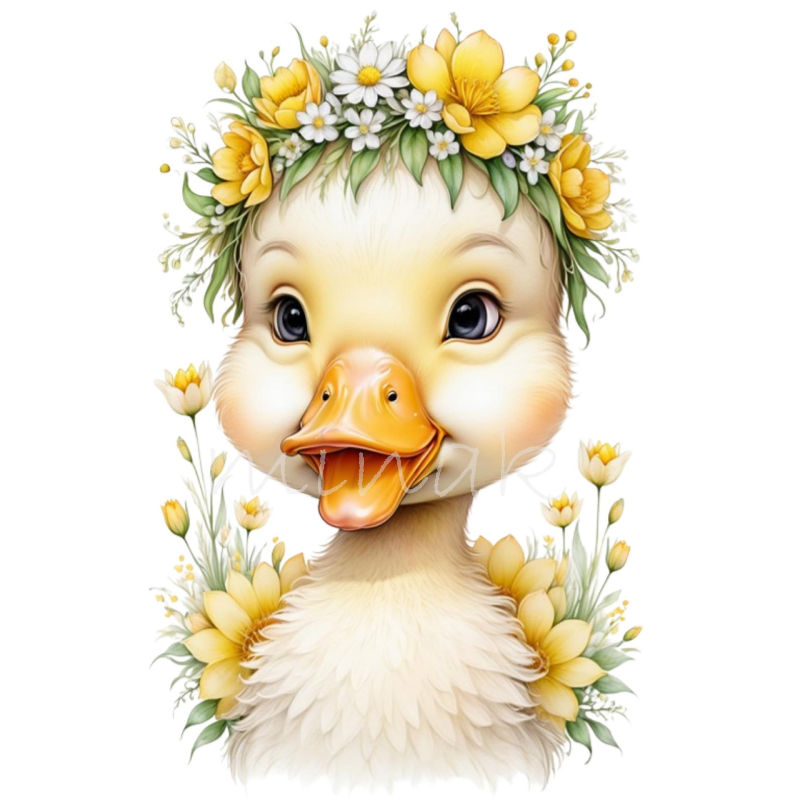 Duckling Clipart Bundle PNG, 12 Watercolor Baby Duck Clip Art ...