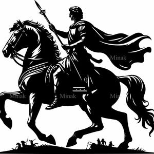 6 SVG Alexander the Great SVG Cut File | Ancient Warrior on Horse ...