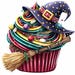 14 PNG Halloween Cupcake Clipart – Witch Hat Rainbow PNG for Party ...