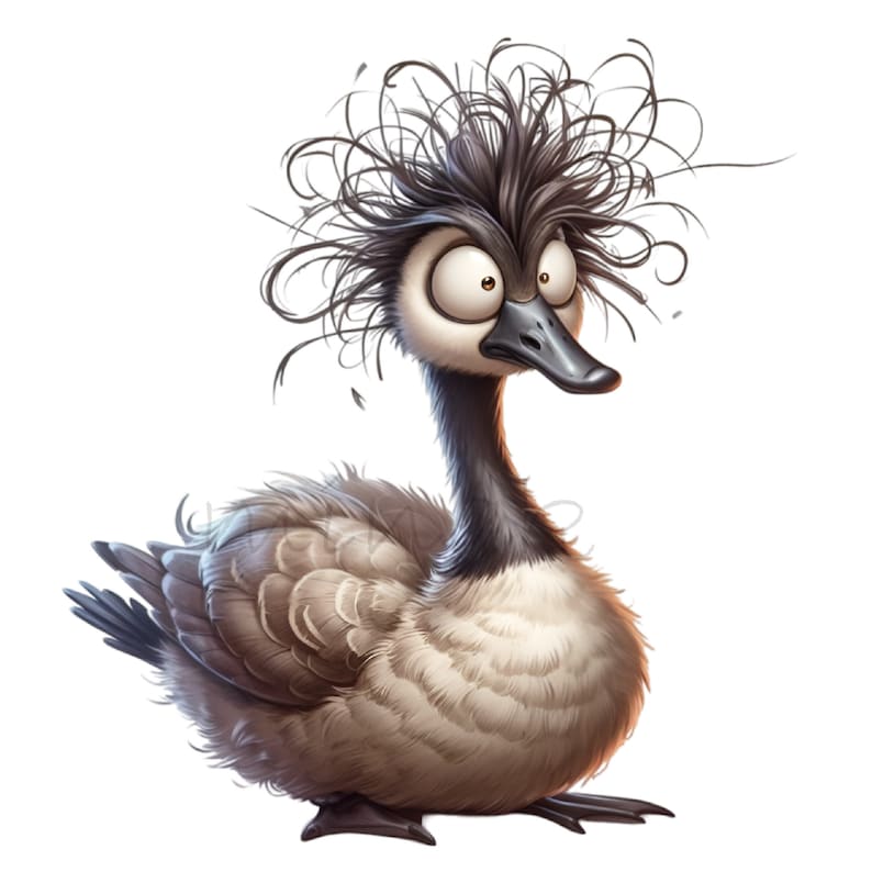 Goose Clipart, Funny Bird Clipart, 14 PNG Cute Canadian Goose Comics ...