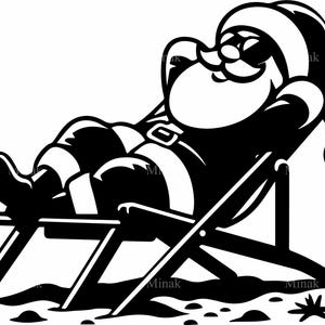 8 SVG Summer Beach – Funny Santa Claus SVG – Holiday Vacation Clipart ...