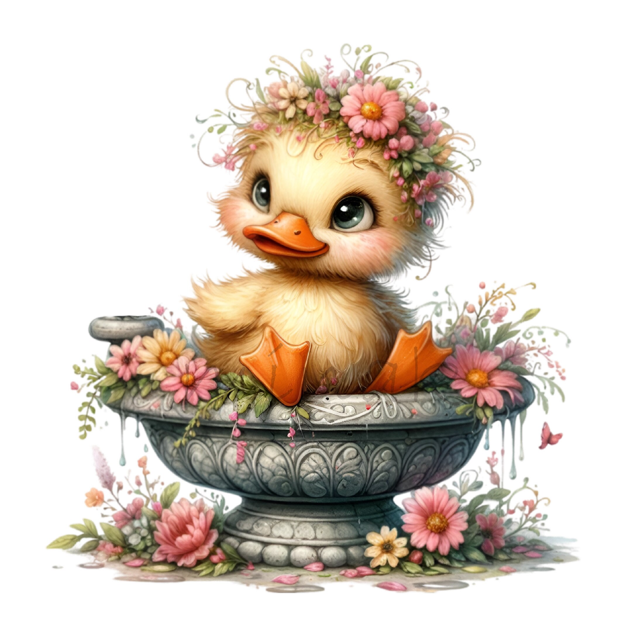 15 PNG Cute Duckling PNG Clipart – Adorable Baby Duck in Fountain ...