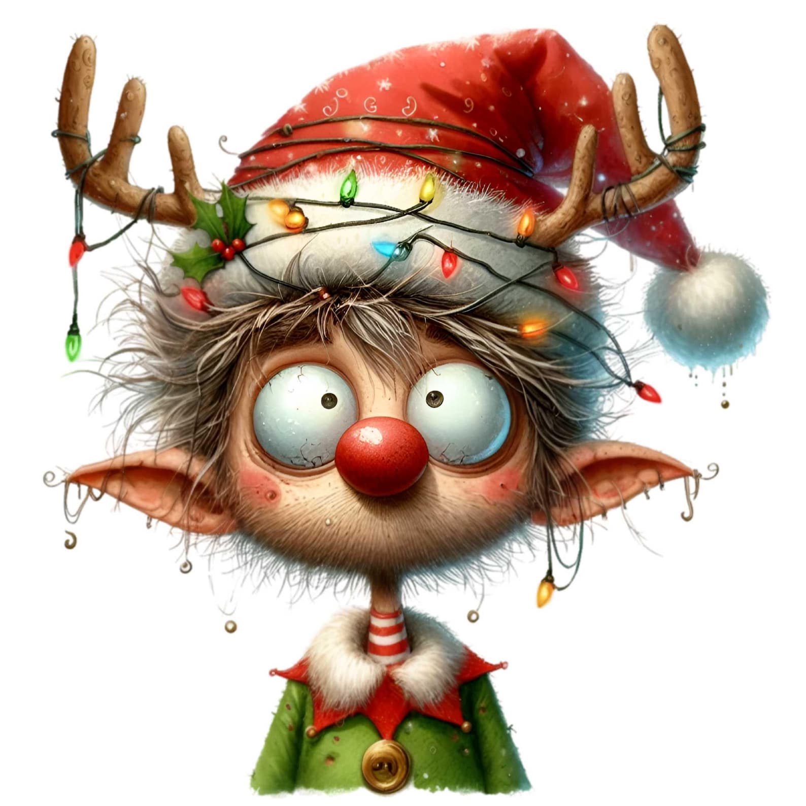 Quirky Christmas Elf Clipart PNG - 15 Hilarious Cartoon Elf With ...