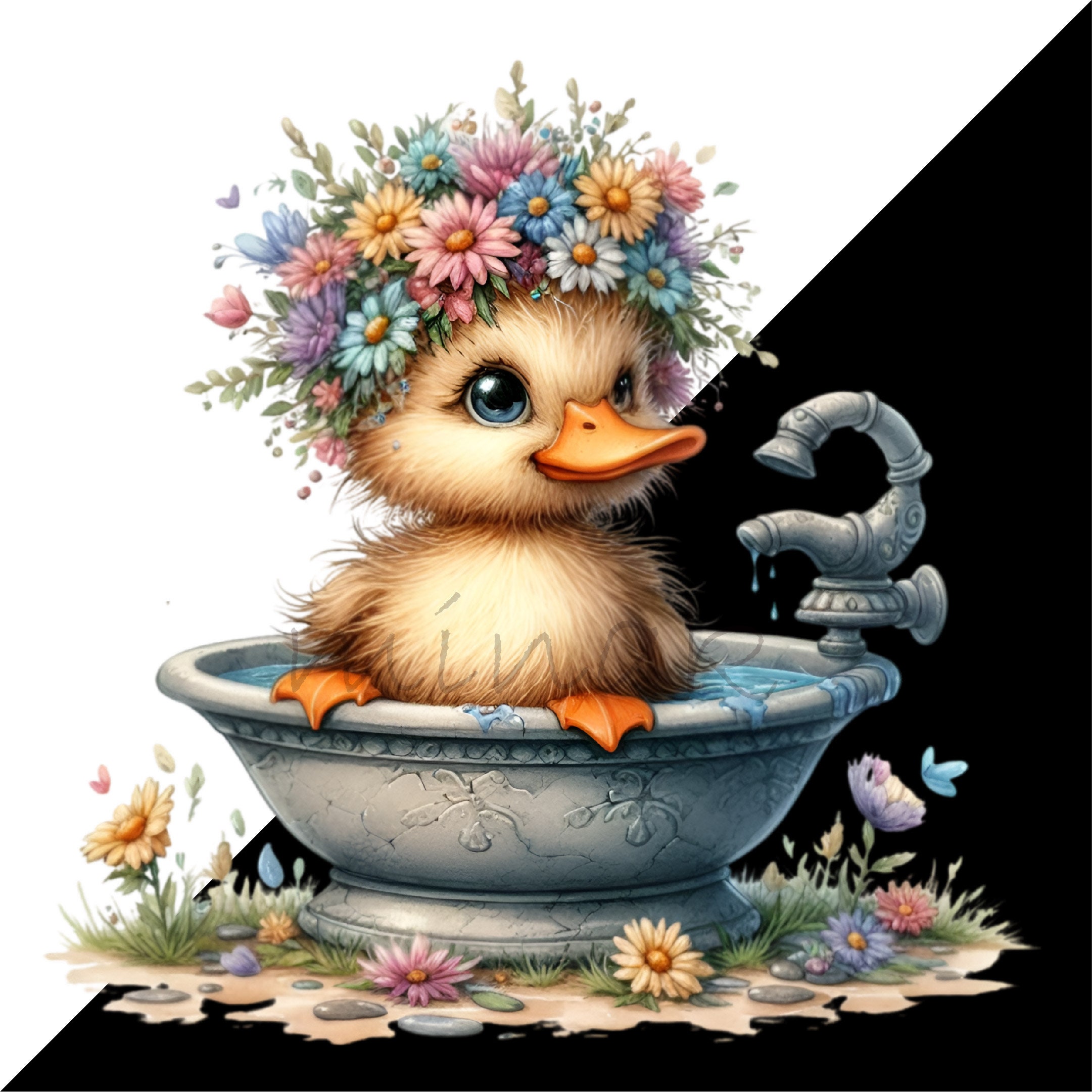 15 PNG Cute Duckling PNG Clipart – Adorable Baby Duck in Fountain ...