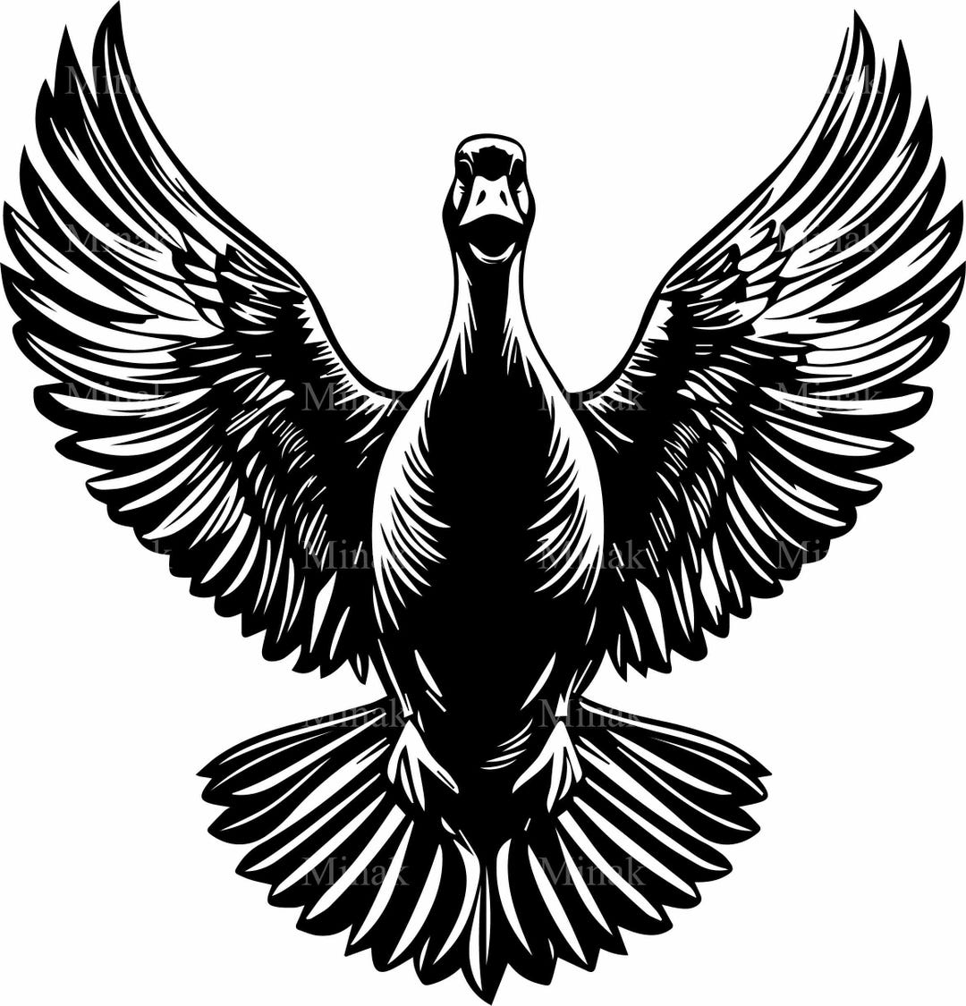 8 SVG Flying Goose SVG Cut File – Majestic Bird With Open Wings ...