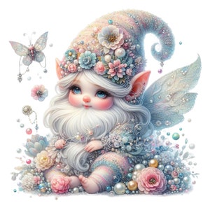 Fairy Gnome Clipart PNG, 15 Watercolor Princess Clip Art, Gift ...