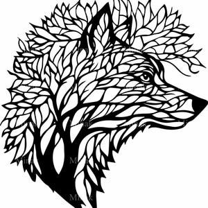6 Tree Wolf SVG Cut File - Nature-inspired Wolf Design for Cricut ...