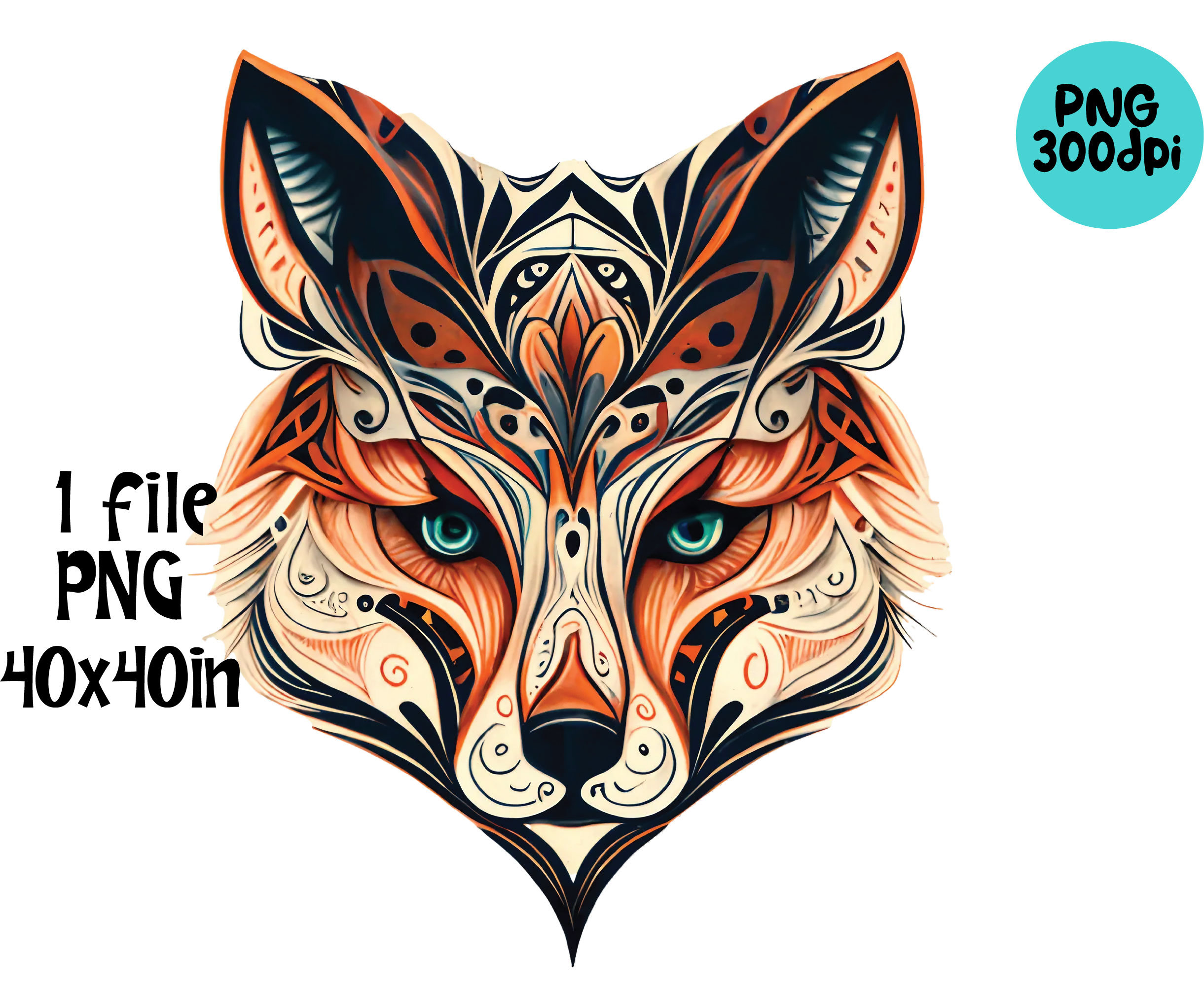 Tribal Fox Face