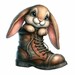 12 PNG Messy Bunny in Combat Boot PNG Clipart, Grunge Style Cute Rabbit ...