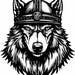5 Fierce Viking Wolf SVG Cut File - Norse Wolf With Helmet Design for ...