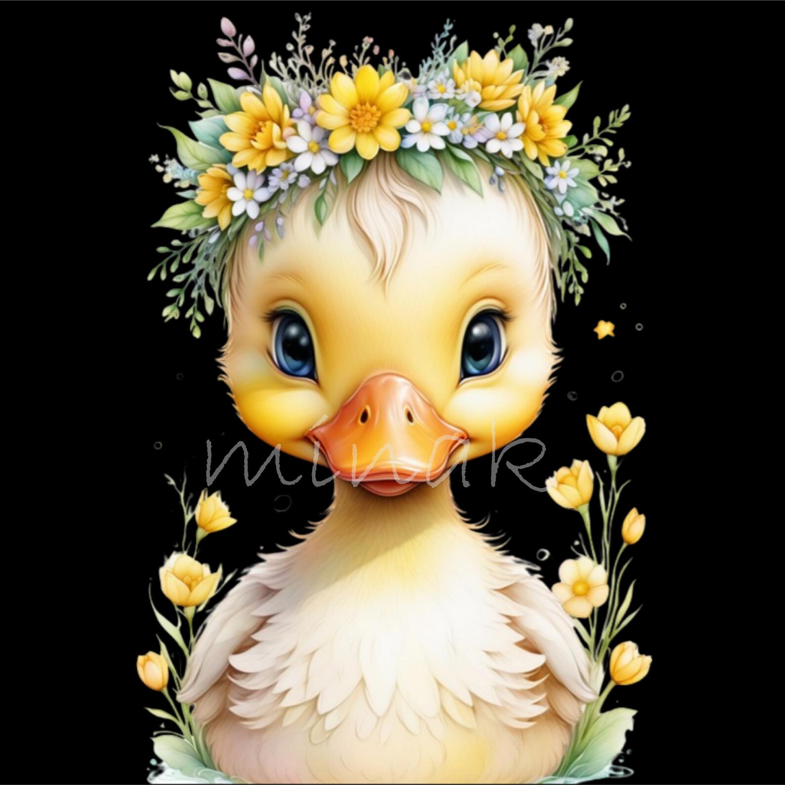 Duckling Clipart Bundle PNG, 12 Watercolor Baby Duck Clip Art ...