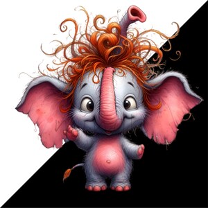 15 PNG Rainbow Elephant Clipart - Cute Animal Illustration - Kids Party ...