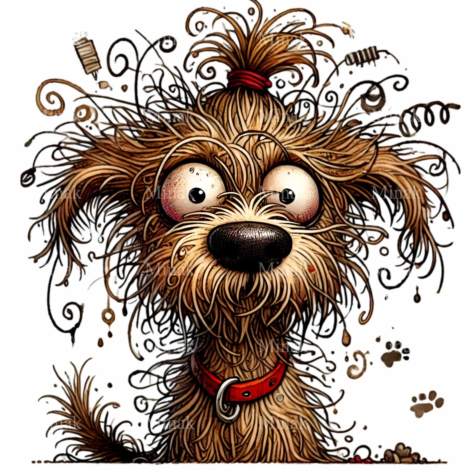 12 PNG Funny Dog Clipart – Messy Hair Pup PNG – Cute Pet With Glasses ...