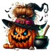 12 Witch Pumpkin PNG Clipart, Spooky Glowing Pumpkin Digital Art ...