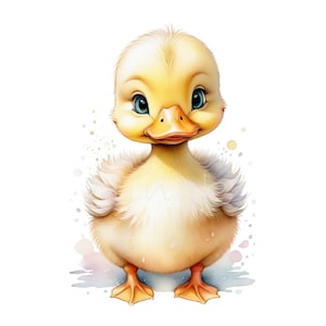 Duckling Clipart Bundle PNG, 17 Watercolor Baby Duck Clip Art ...