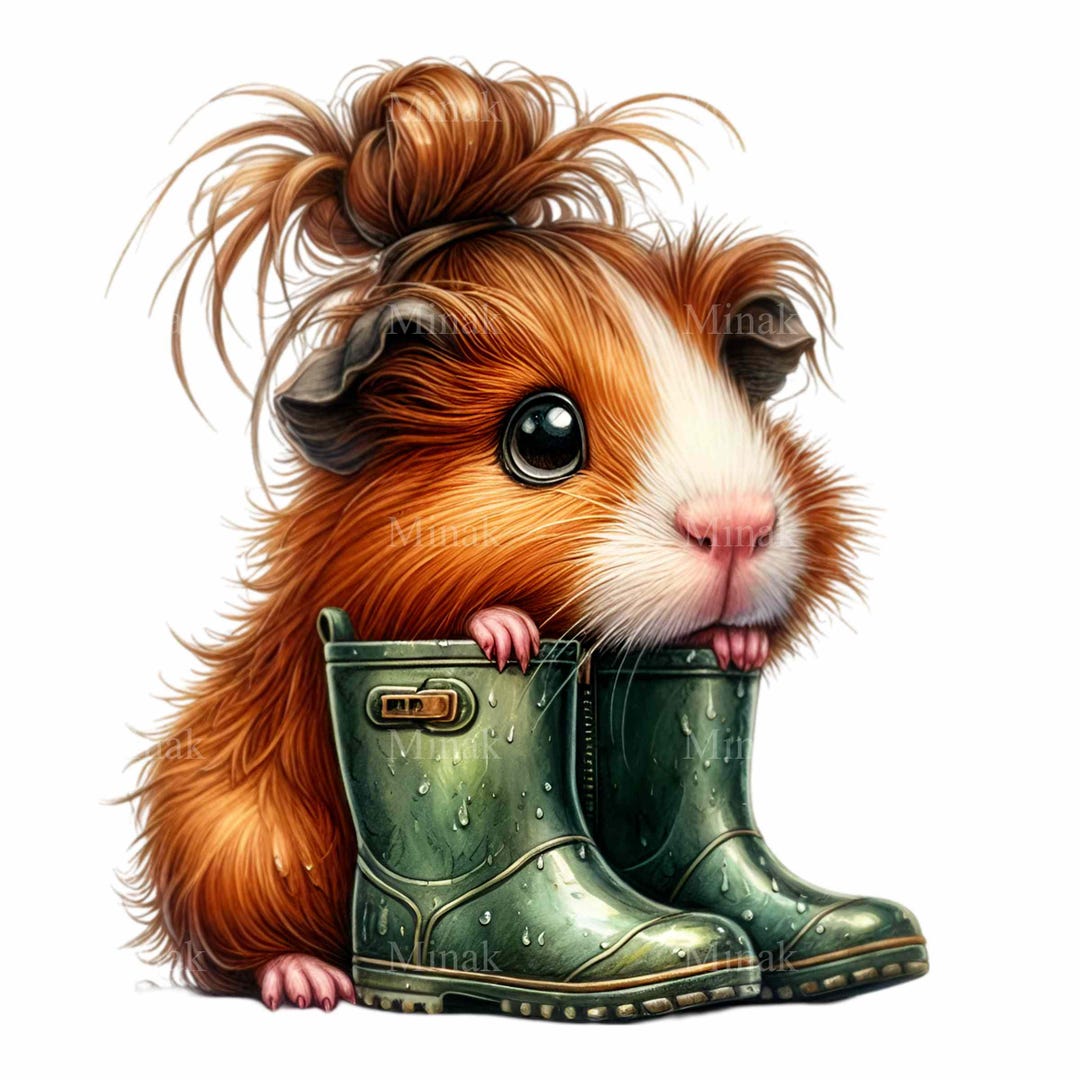 14 PNG Guinea Pig Clipart – Cute Guinea Pig in Boots PNG – Kids Animal ...