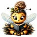 12 Bee Reading PNG Clipart | Cute Bee With Glasses and Book | Whimsical ...