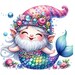 Mermaid Clipart, Gnome PNG, 9 Watercolor Fairytale Clip Art, Nursery ...