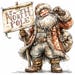 10 PNG Retro Explorer Santa – Vintage Christmas PNG Clipart – Rustic ...