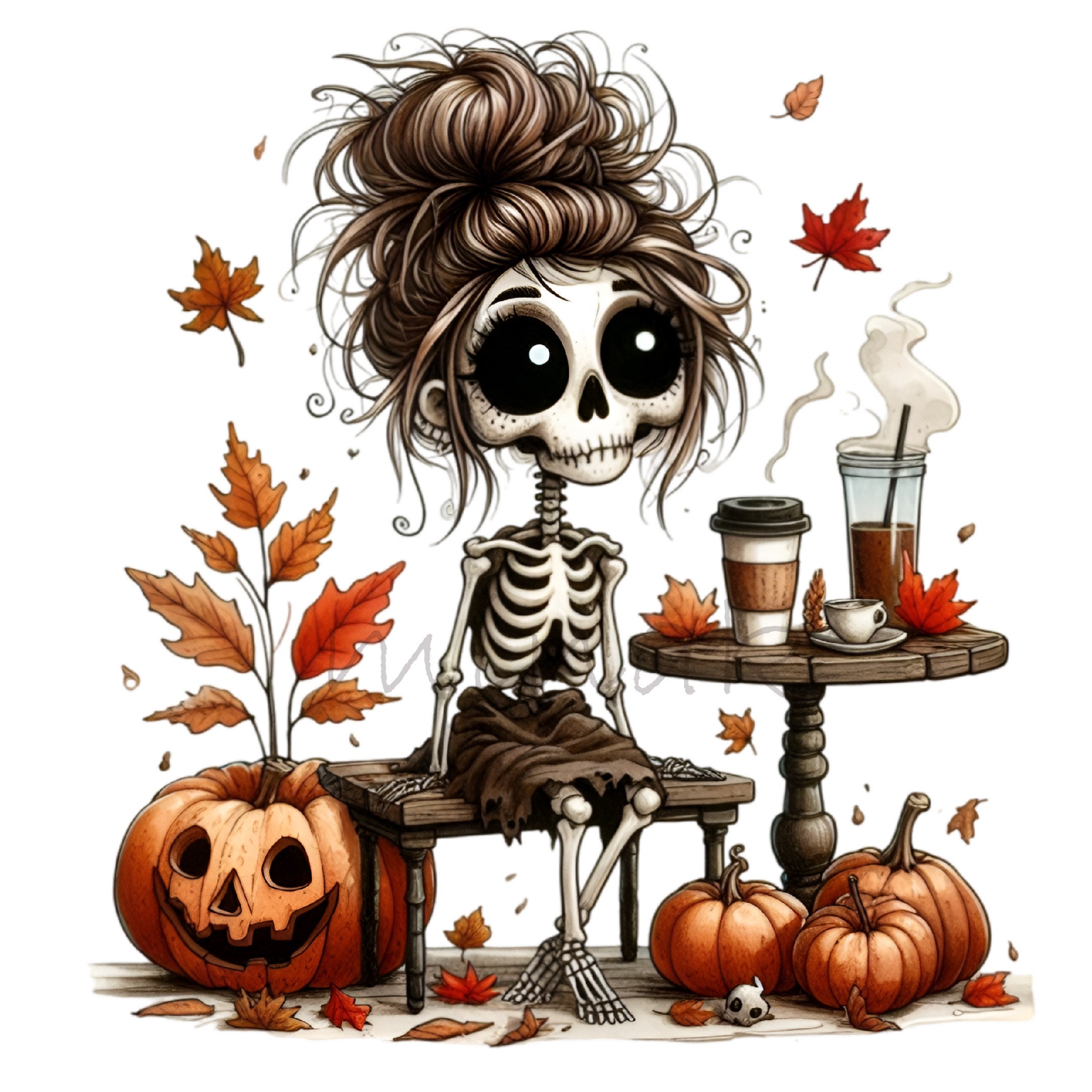 Cute Halloween Skeleton Clipart