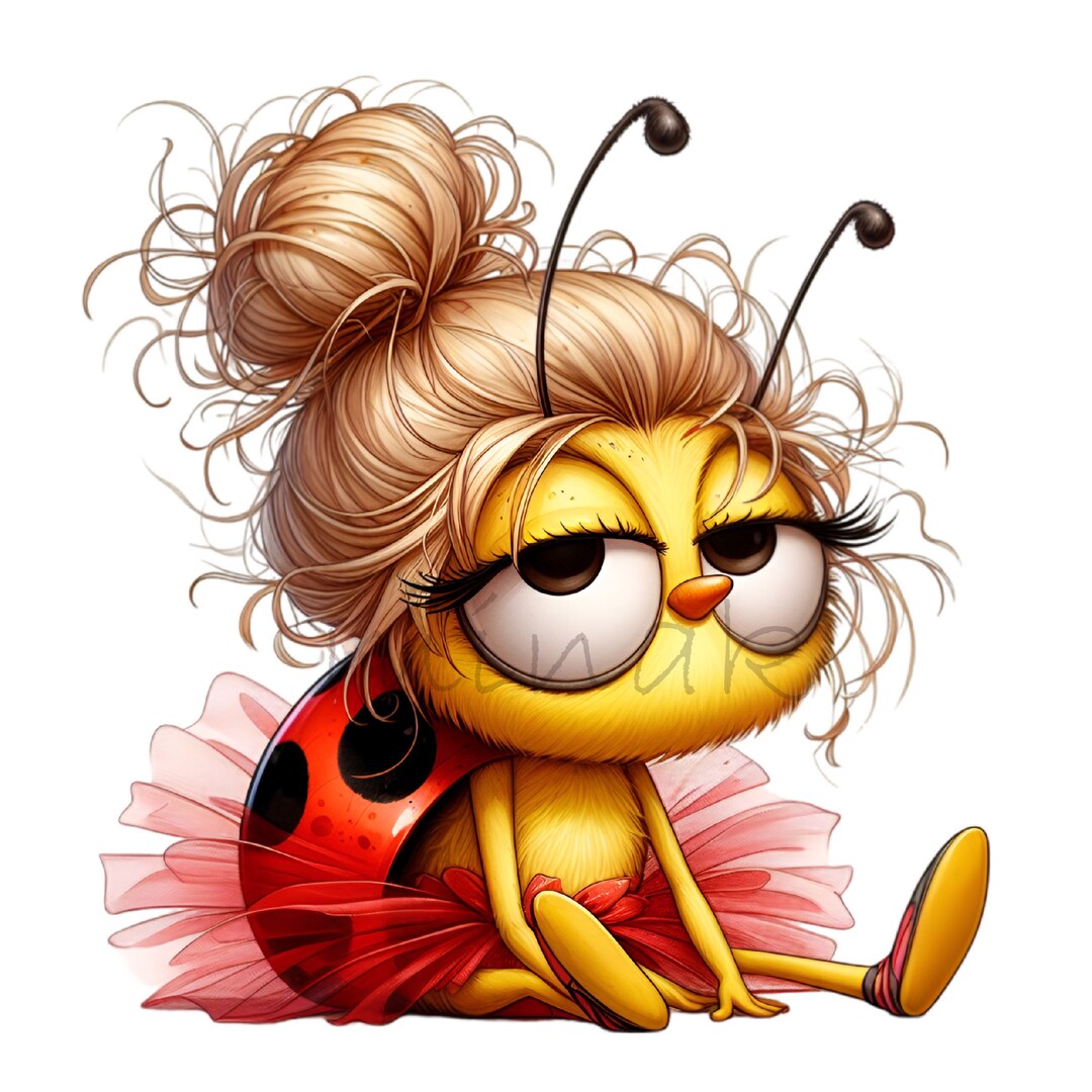 15 PNG Tired Ladybug Clipart – Funny Bug PNG for Sass Art – Grumpy ...