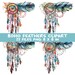 Feathers Clipart Bundles, 22 PNG Boho Watercolor Beaded Plumes Garland ...