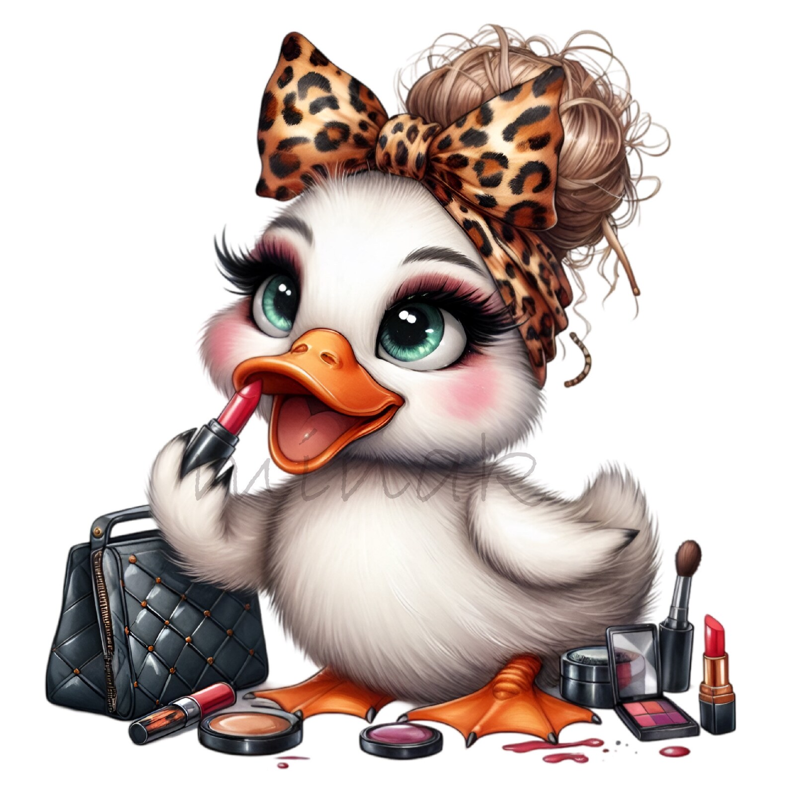 12 PNG Makeup Duck Clipart - Cute Duck With Lipstick Png - Crafters ...