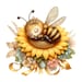 Honey Bee Clipart, Cute Bumblebee Clip Art, 10 PNG Flowers Baby Bee ...