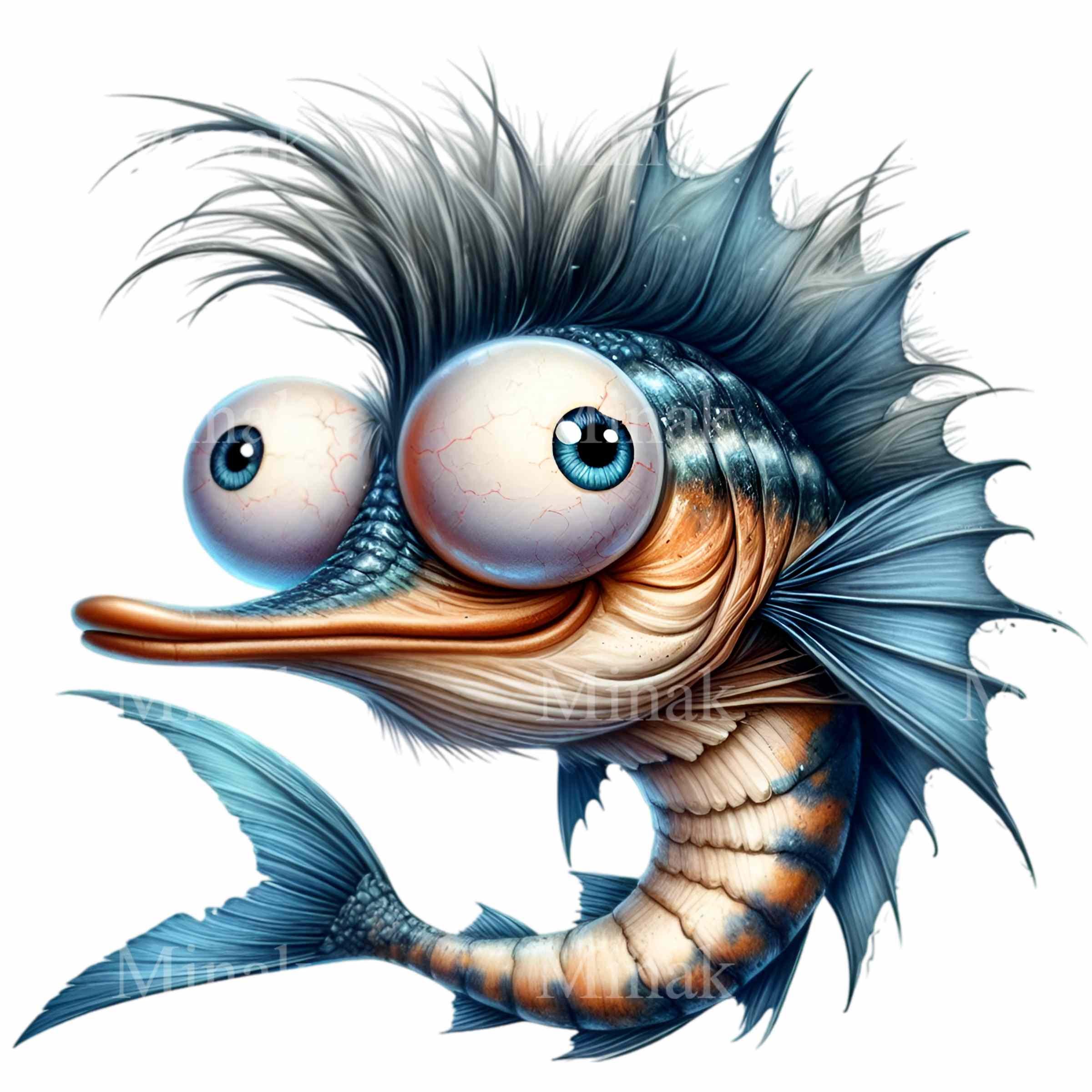 14 PNG Funny Fish – Quirky Sea Creature PNG Clipart – Cartoon Ocean ...