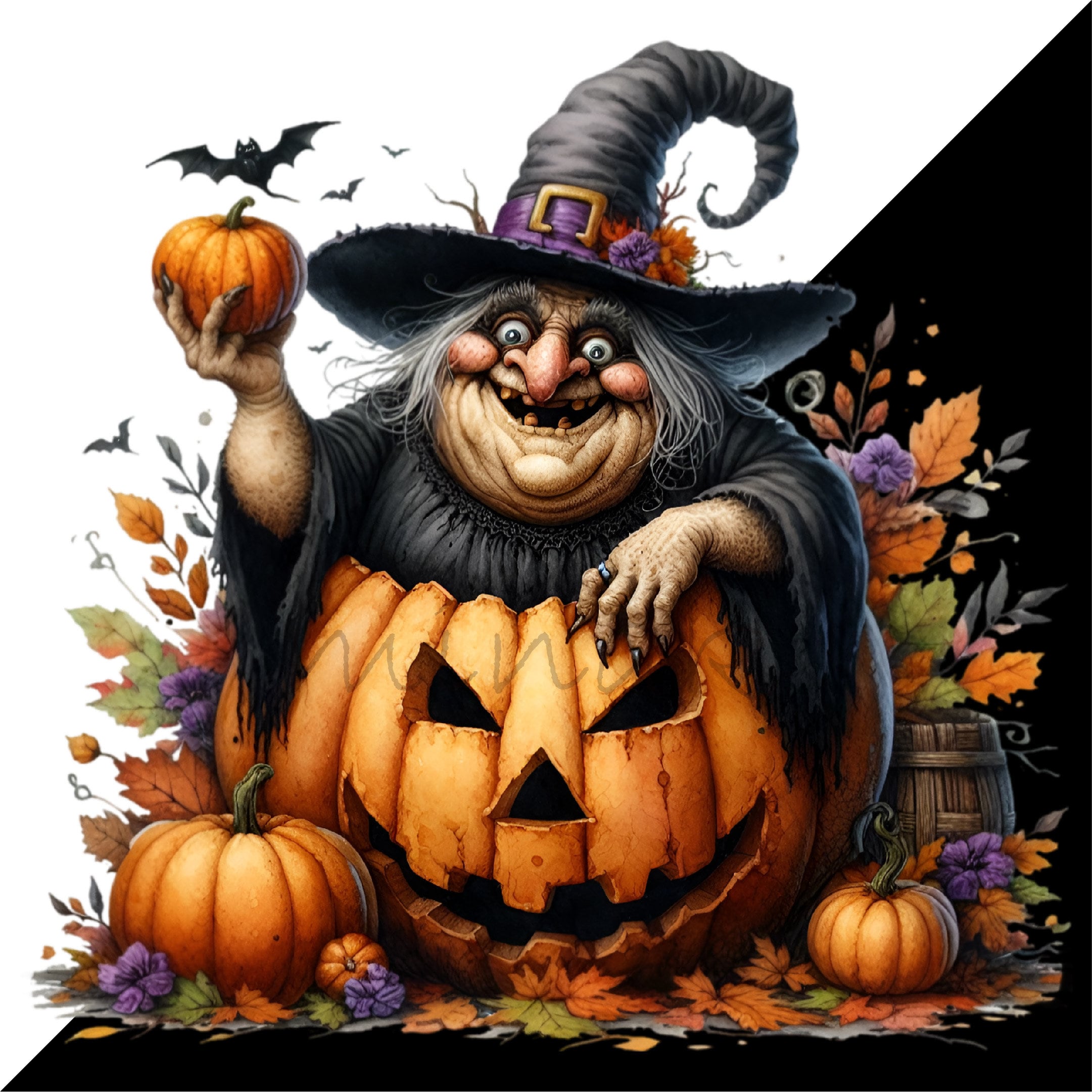 14 PNG Halloween Witch Pumpkin Clipart, Autumn Broomstick Sublimation ...