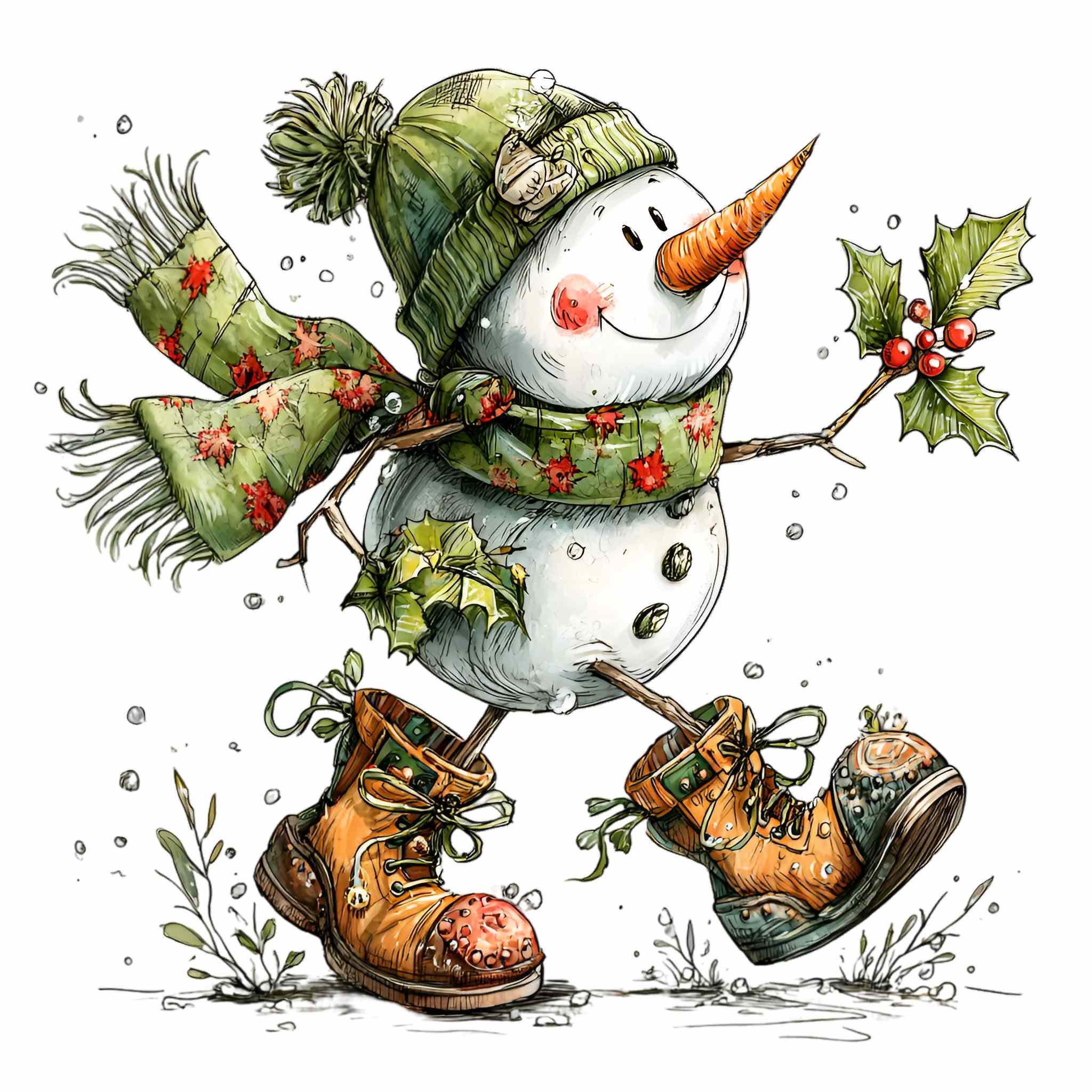 18 PNG Christmas Snowman PNG Clipart – Cute Winter Holiday Digital Art ...