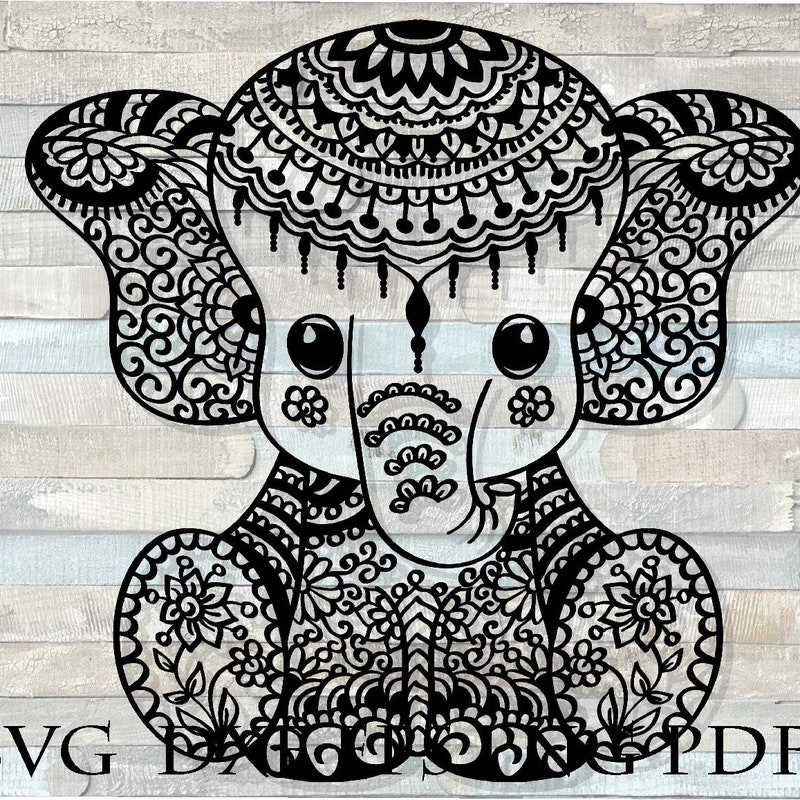Elephant Mandala Svg - Etsy