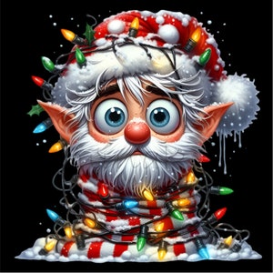 10 PNG Tangled Elf Clipart – Funny Christmas Elf PNG – Grumpy Holiday ...