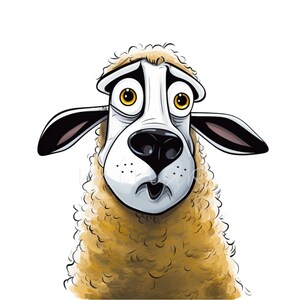15 Funny Sheep Clipart PNG | Quirky Sheep Illustration | Cute Farm ...