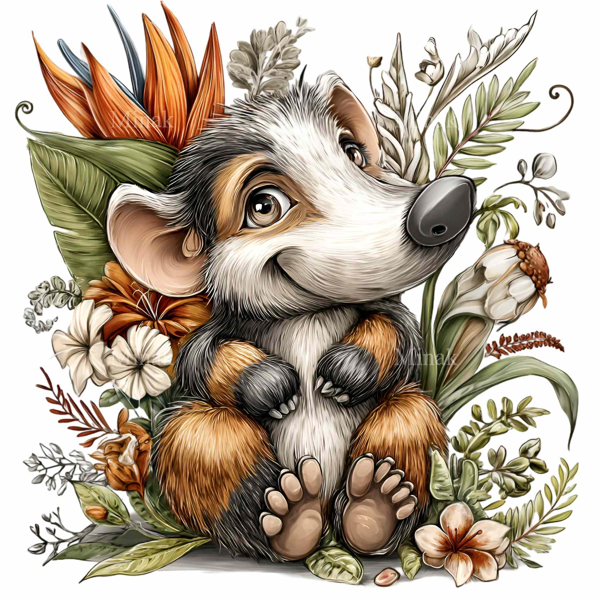 14 PNG Anteater Clipart – Cute Tropical Animal PNG for Nursery Wall Art ...