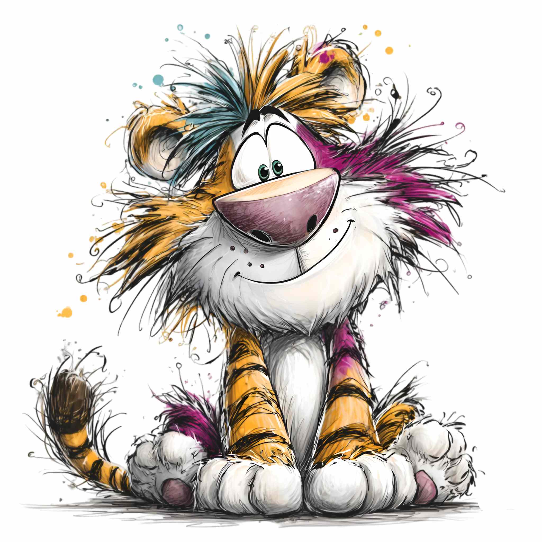 15 PNG Tiger Clipart – Cute Tiger PNG – Cartoon Jungle Animal Art for ...