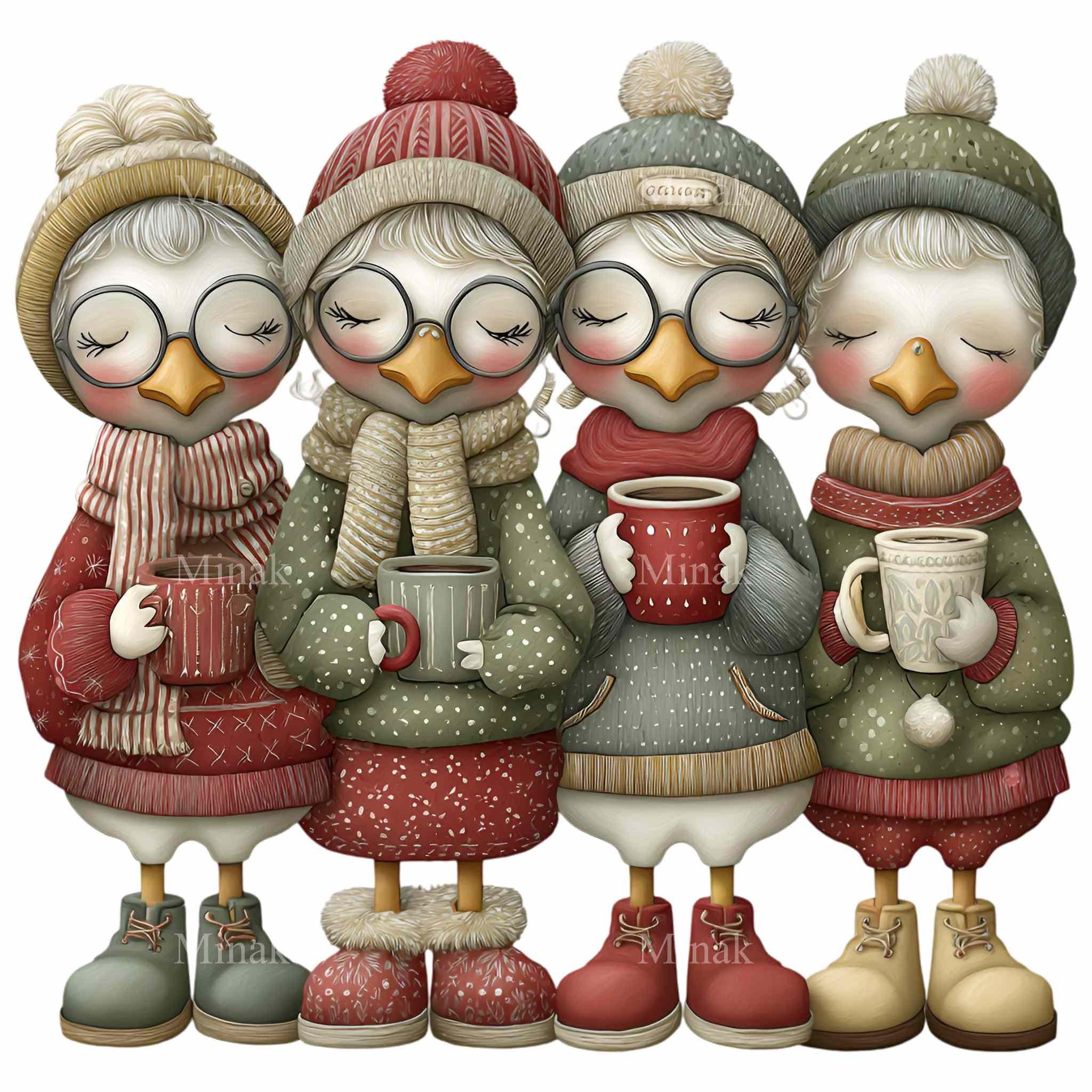 16 PNG Winter Duckling Clipart, Christmas Duck Holiday Bird ...