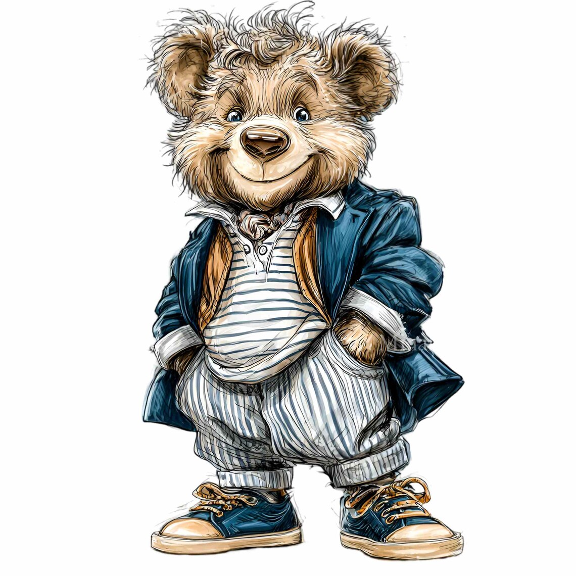 15 PNG Dapper Bear Explorer Clipart, Vintage Academic Animal Nursery ...
