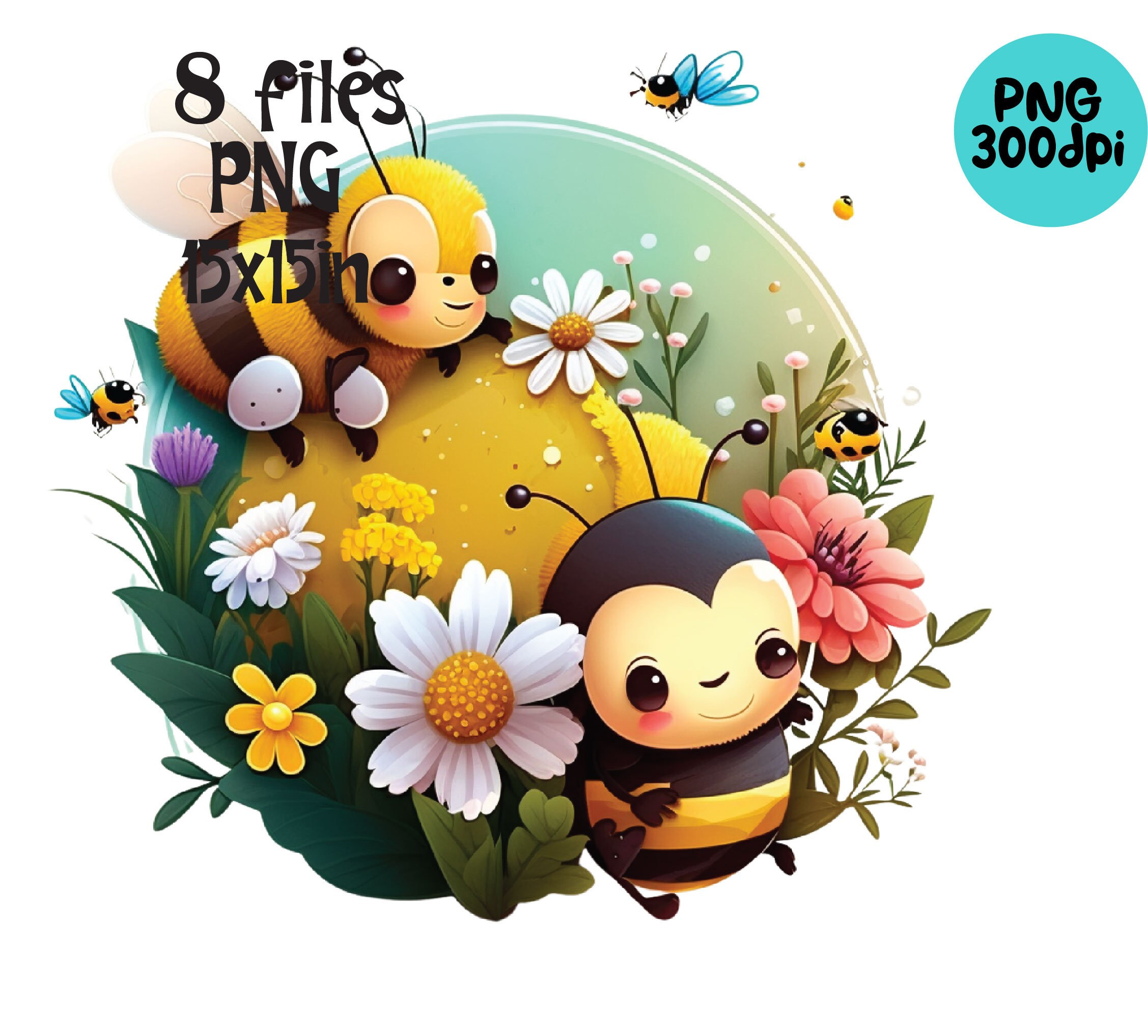 Bumble Bee Clipart Kids Sublimation Watercolor PNG - Etsy
