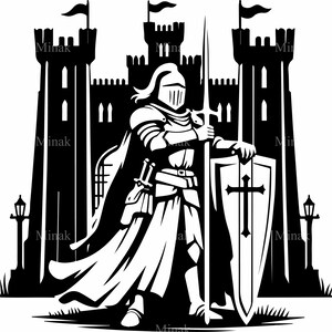 8 SVG Castle Gate Guard – Medieval Knight Clipart – Historical Armor ...